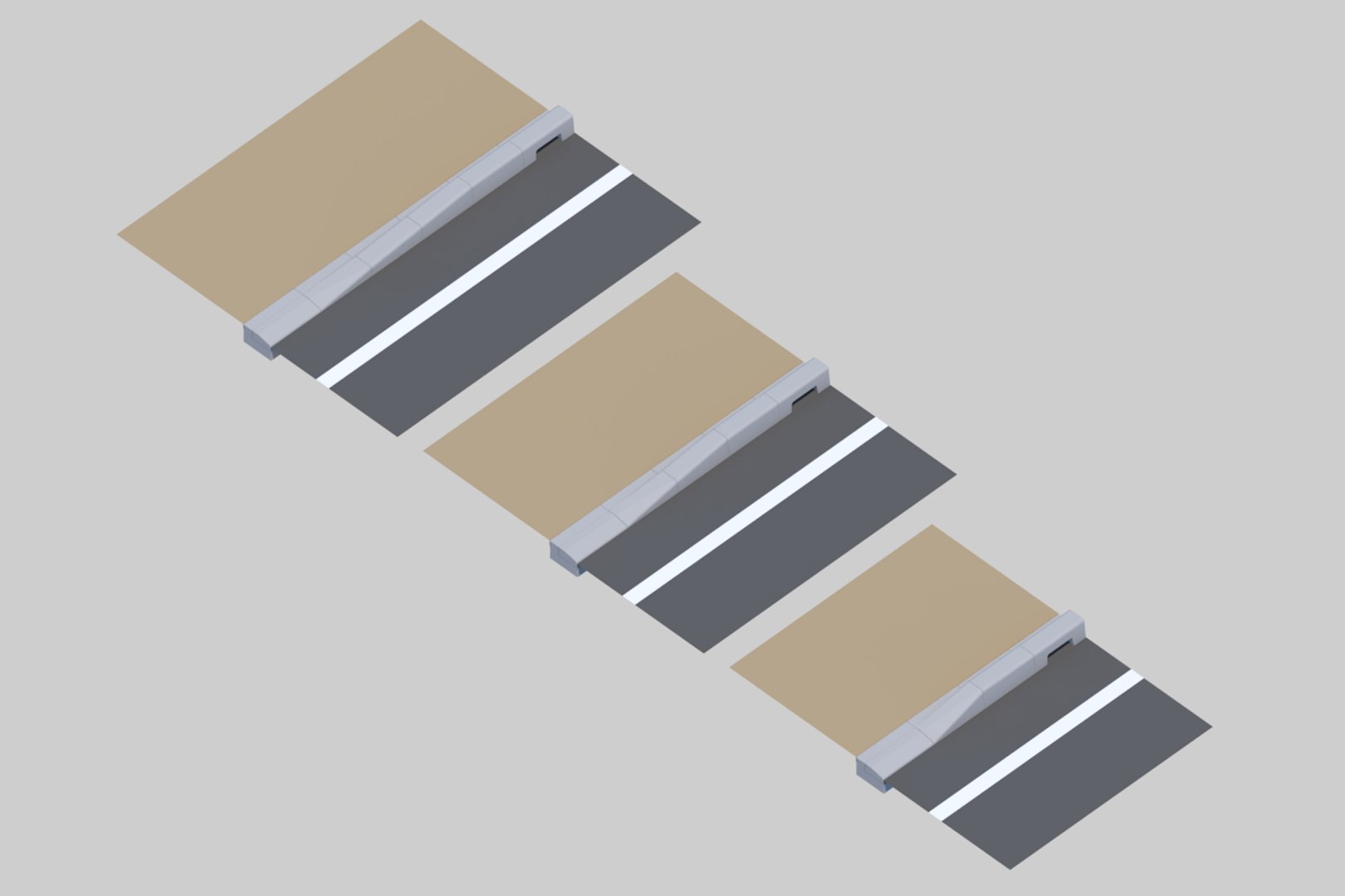 3D model Curb double-sided sidewalk block - TurboSquid 2114025