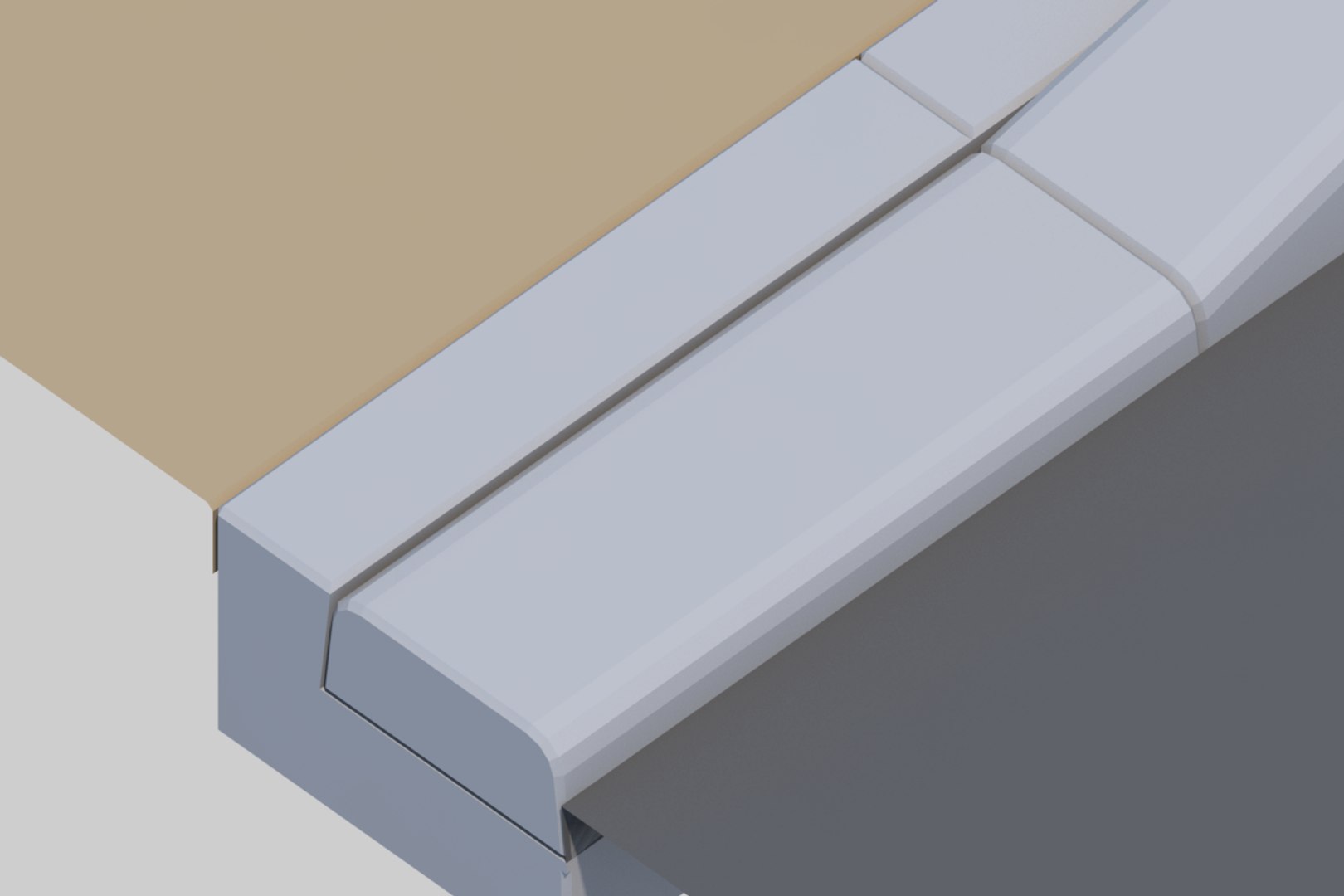 3D model Curb double-sided sidewalk block - TurboSquid 2114025
