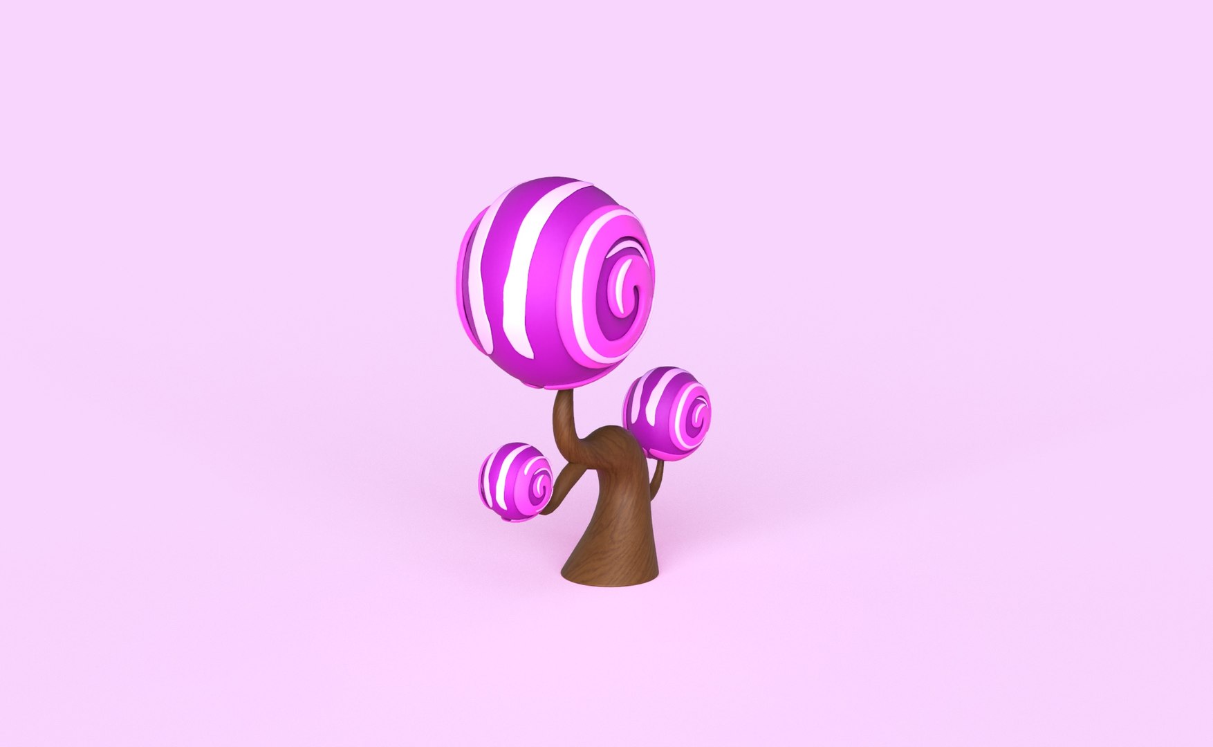 Cartoon Candy Tree 6 3D Model - TurboSquid 2251034