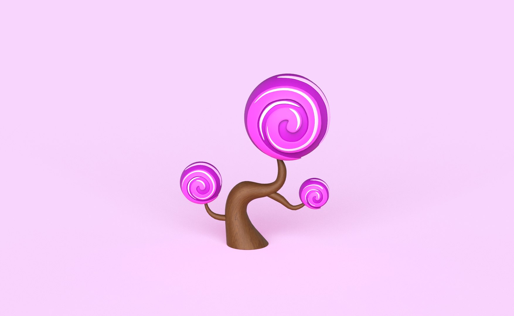 Cartoon Candy Tree 6 3D Model - TurboSquid 2251034