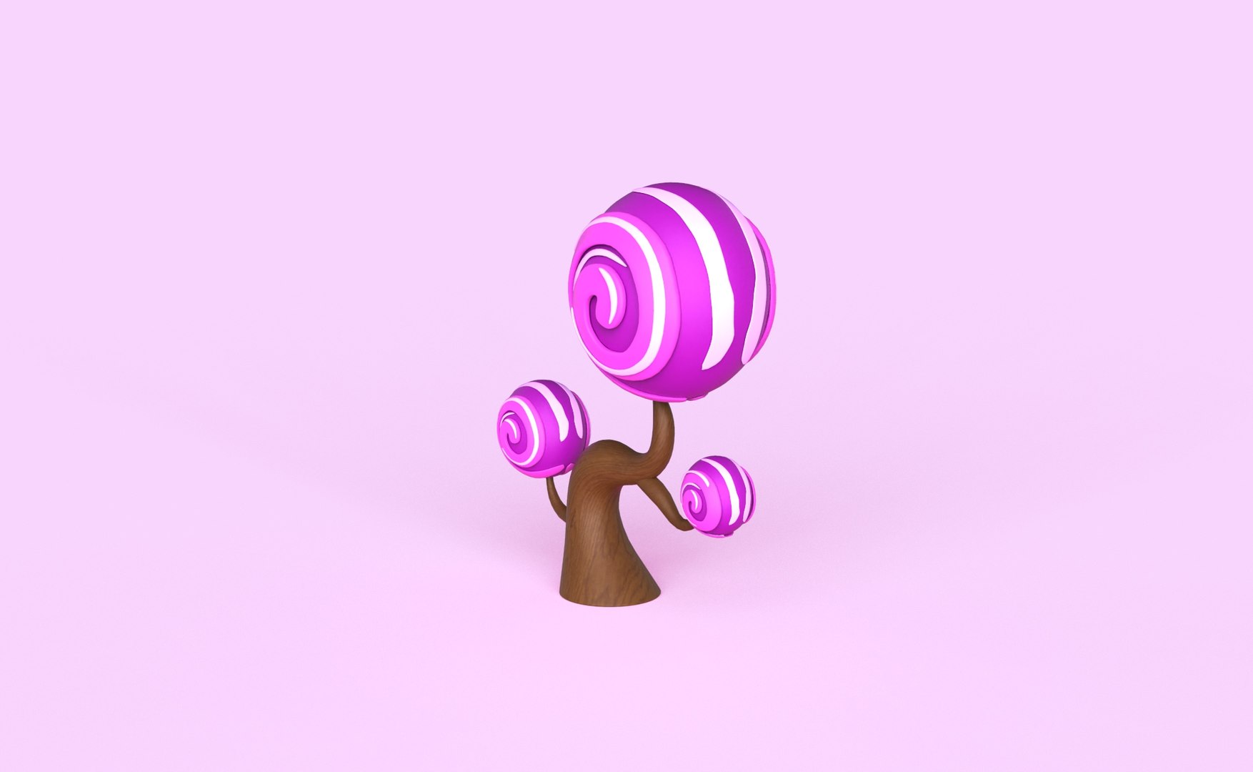 Cartoon Candy Tree 6 3D Model - TurboSquid 2251034