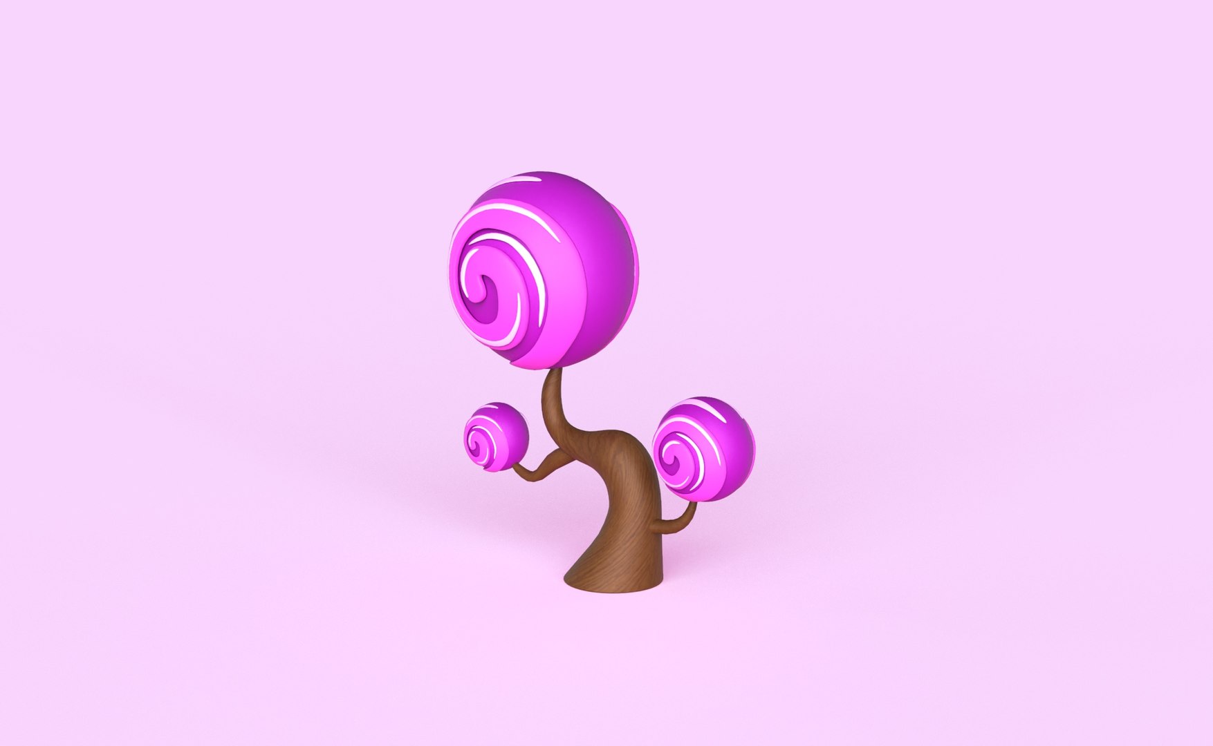 Cartoon Candy Tree 6 3D Model - TurboSquid 2251034