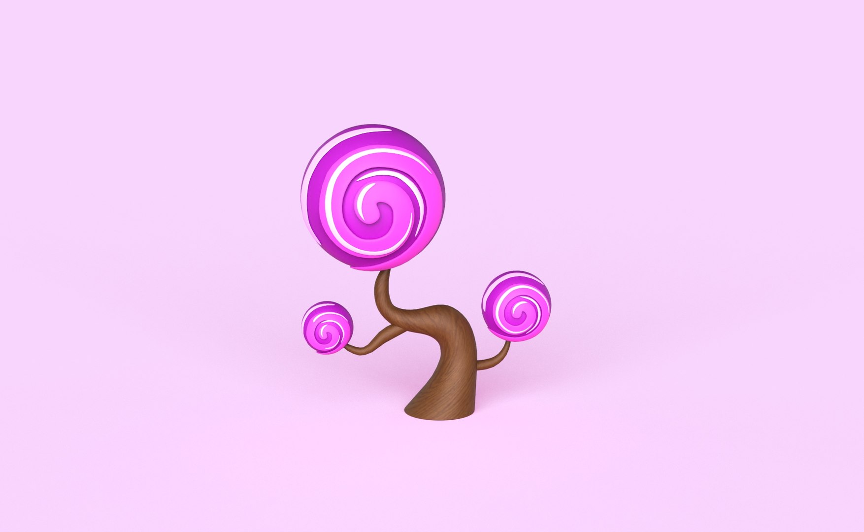 Cartoon Candy Tree 6 3D Model - TurboSquid 2251034