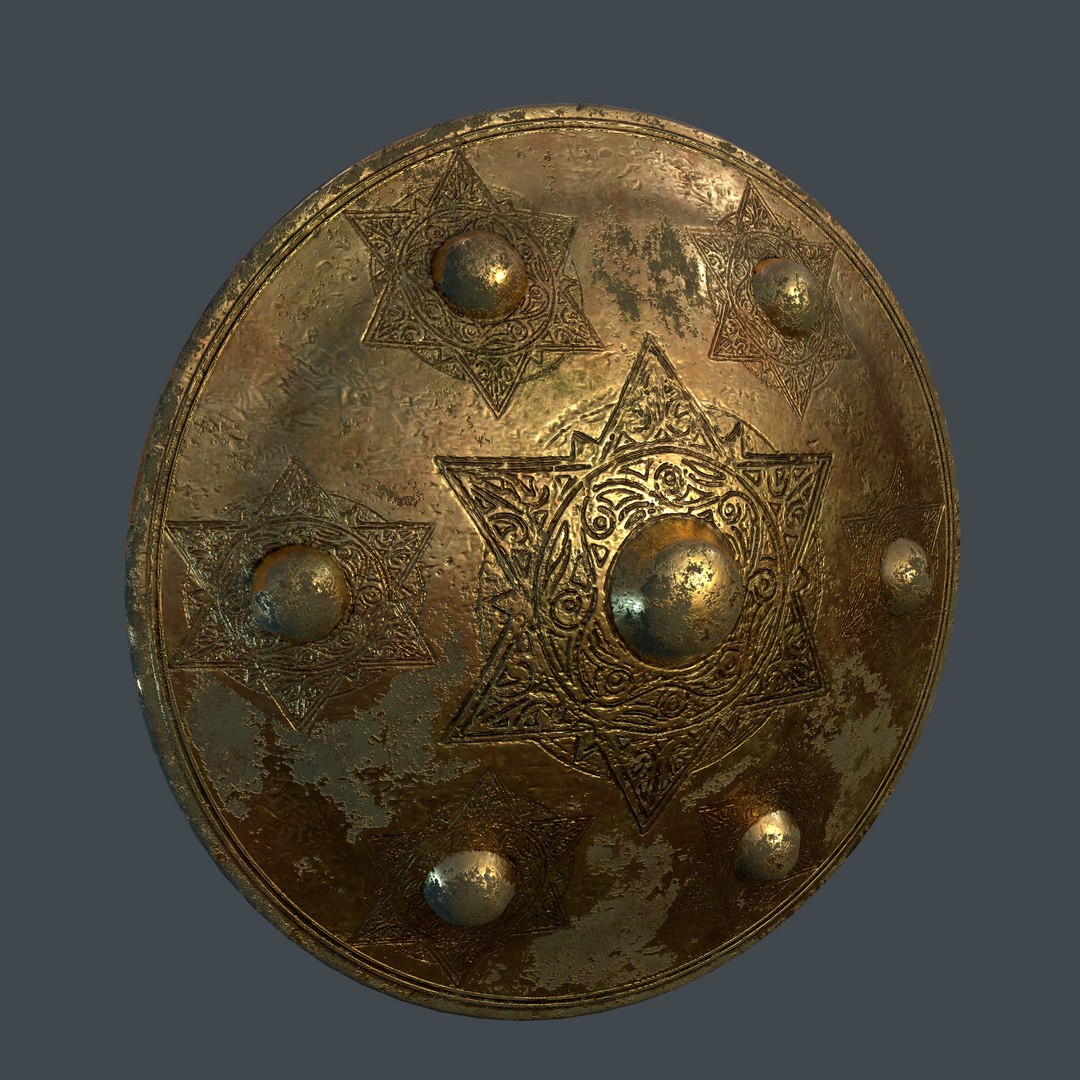 3D Shield Brass - TurboSquid 1303173