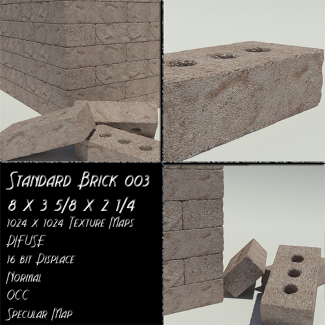 3d model of bricks maps