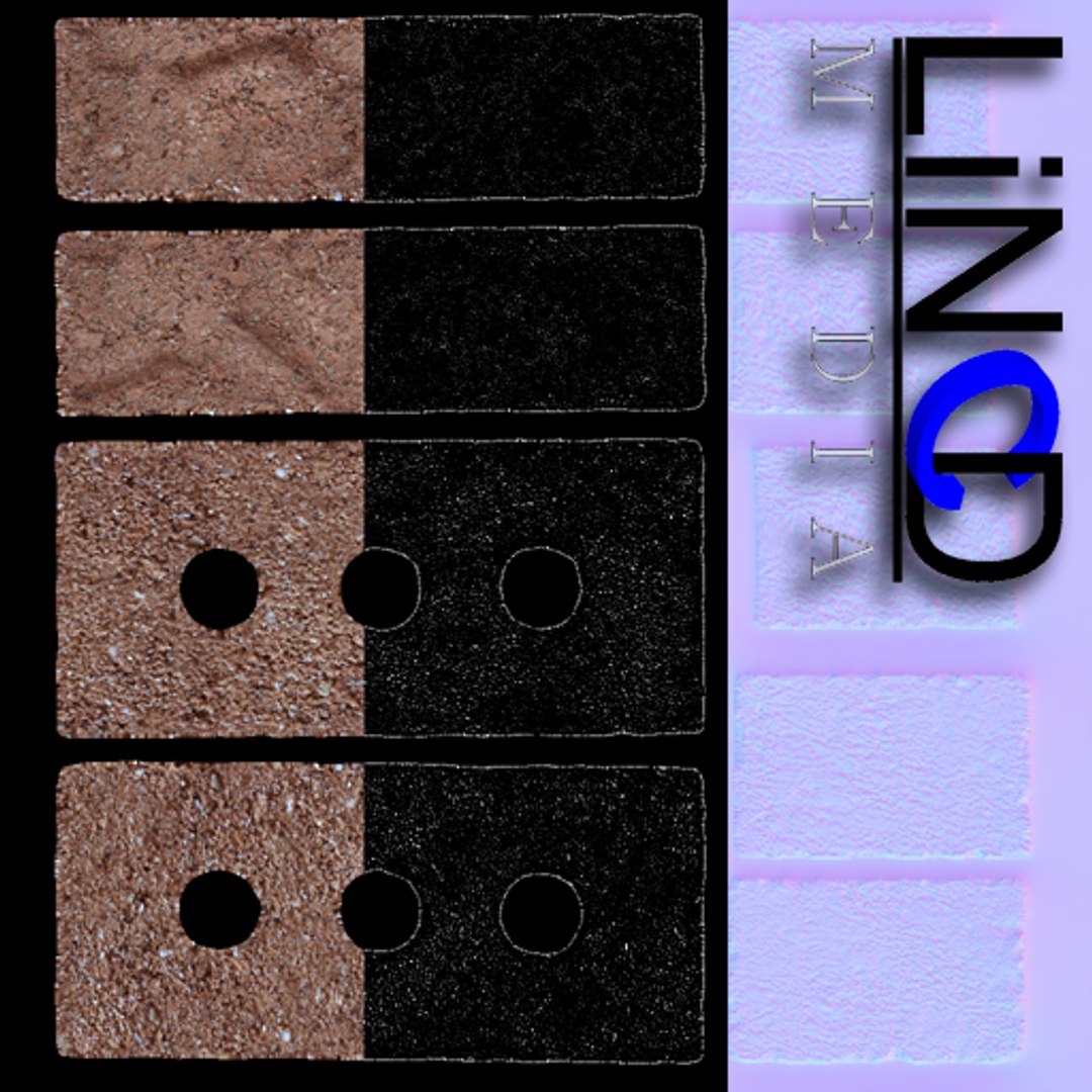 3d model of bricks maps