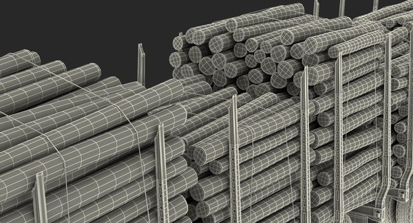 3D logging trailer small - TurboSquid 1418835