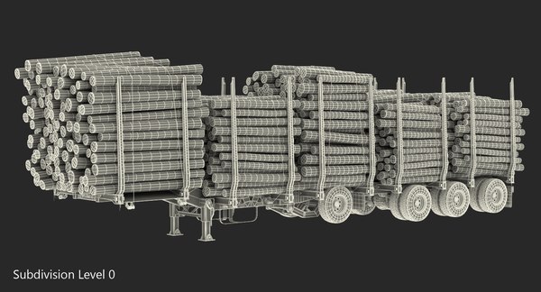 3D logging trailer small - TurboSquid 1418835