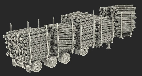 3D logging trailer small - TurboSquid 1418835