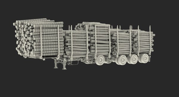 3D logging trailer small - TurboSquid 1418835