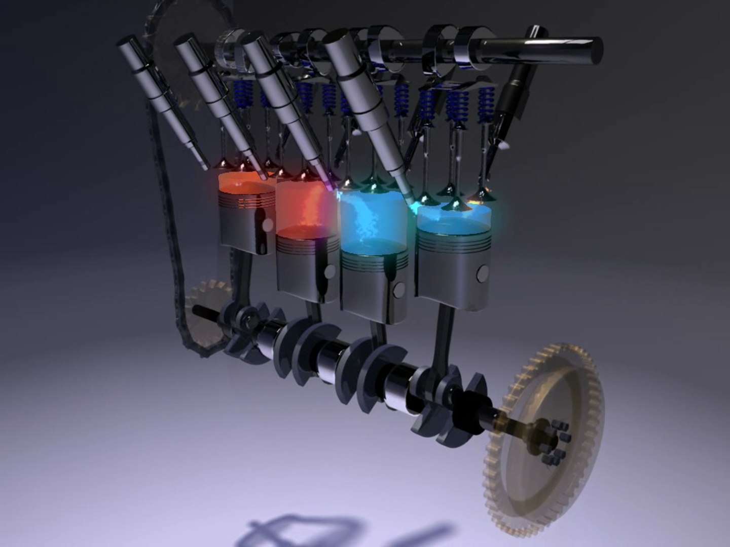3D Engine Cylinder Combustion Model - TurboSquid 1393011