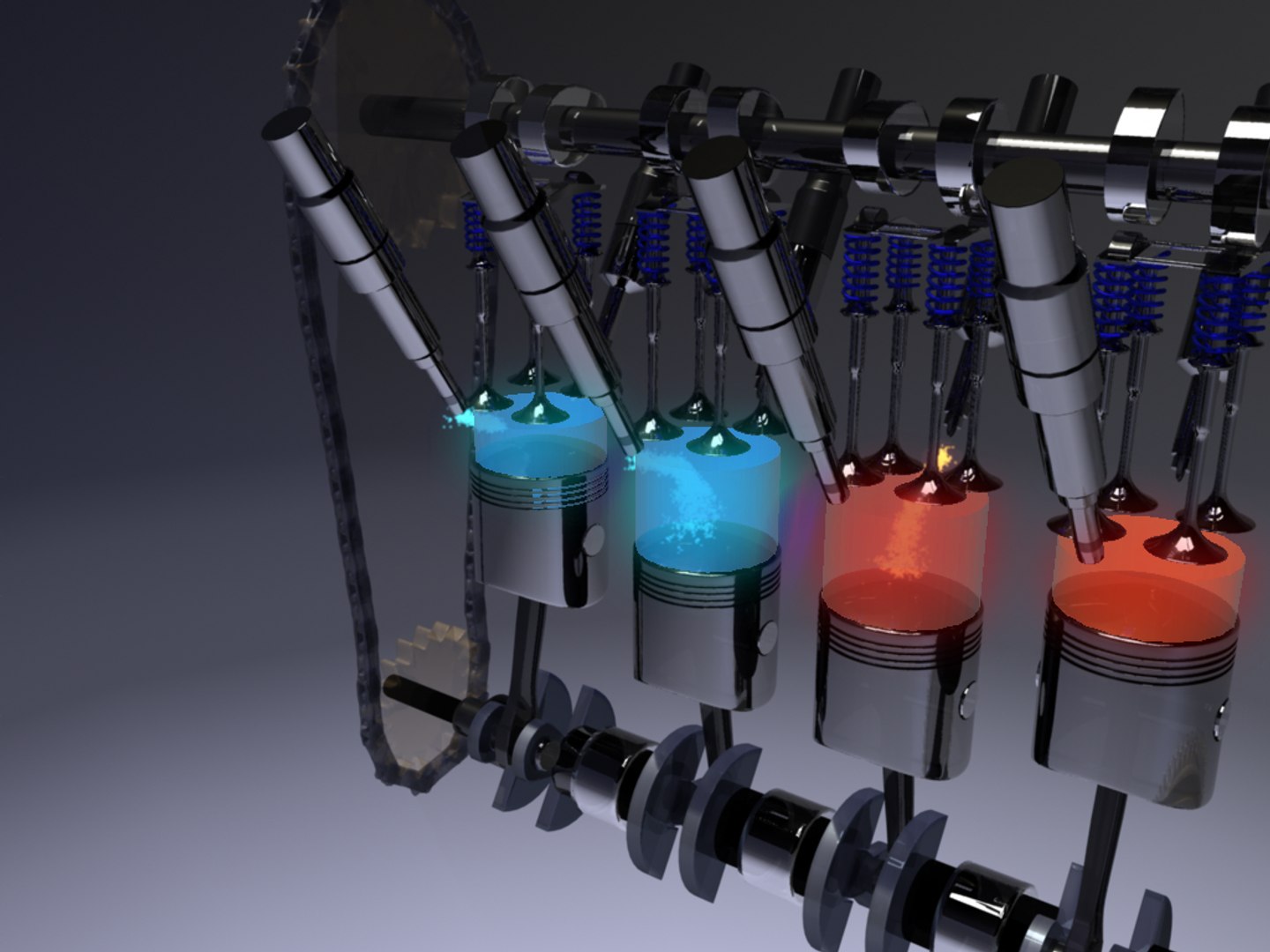 3D engine cylinder combustion model - TurboSquid 1393011