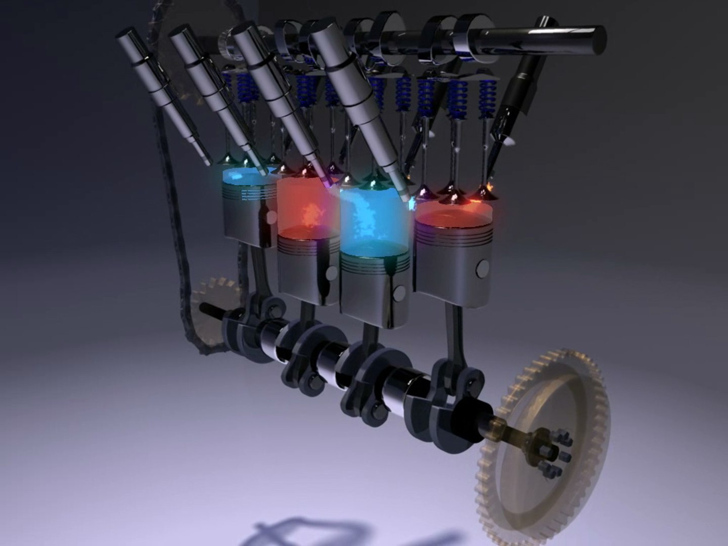 3D Engine Cylinder Combustion Model - TurboSquid 1393011
