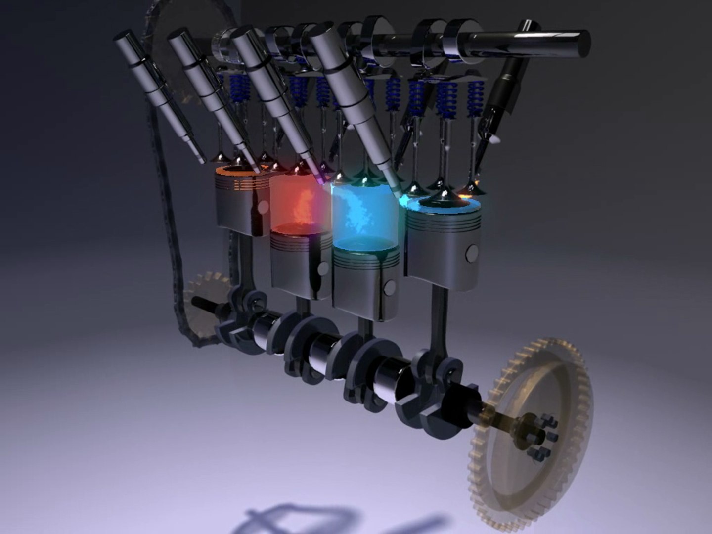 3D Engine Cylinder Combustion Model - TurboSquid 1393011
