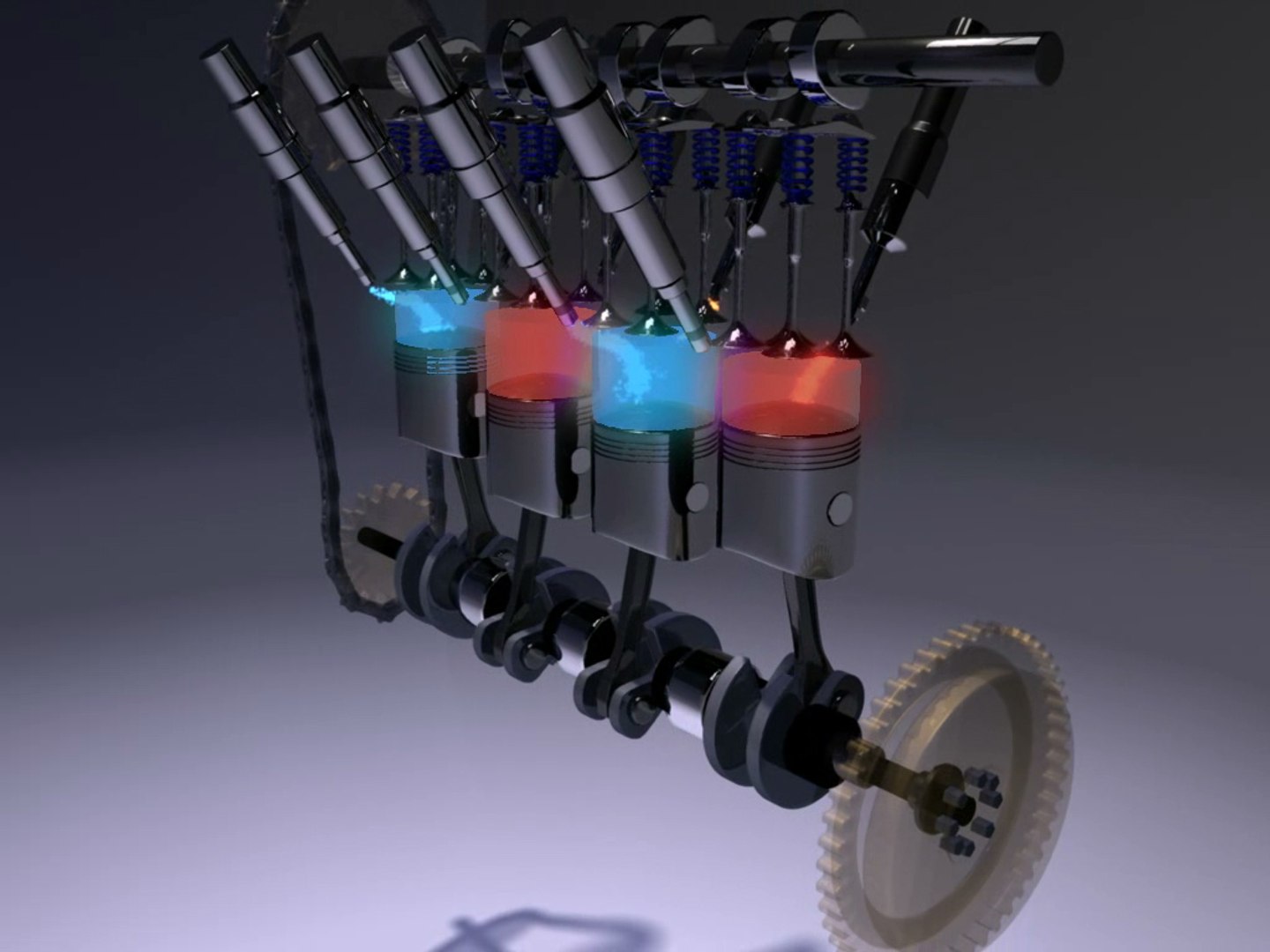 3D engine cylinder combustion model - TurboSquid 1393011