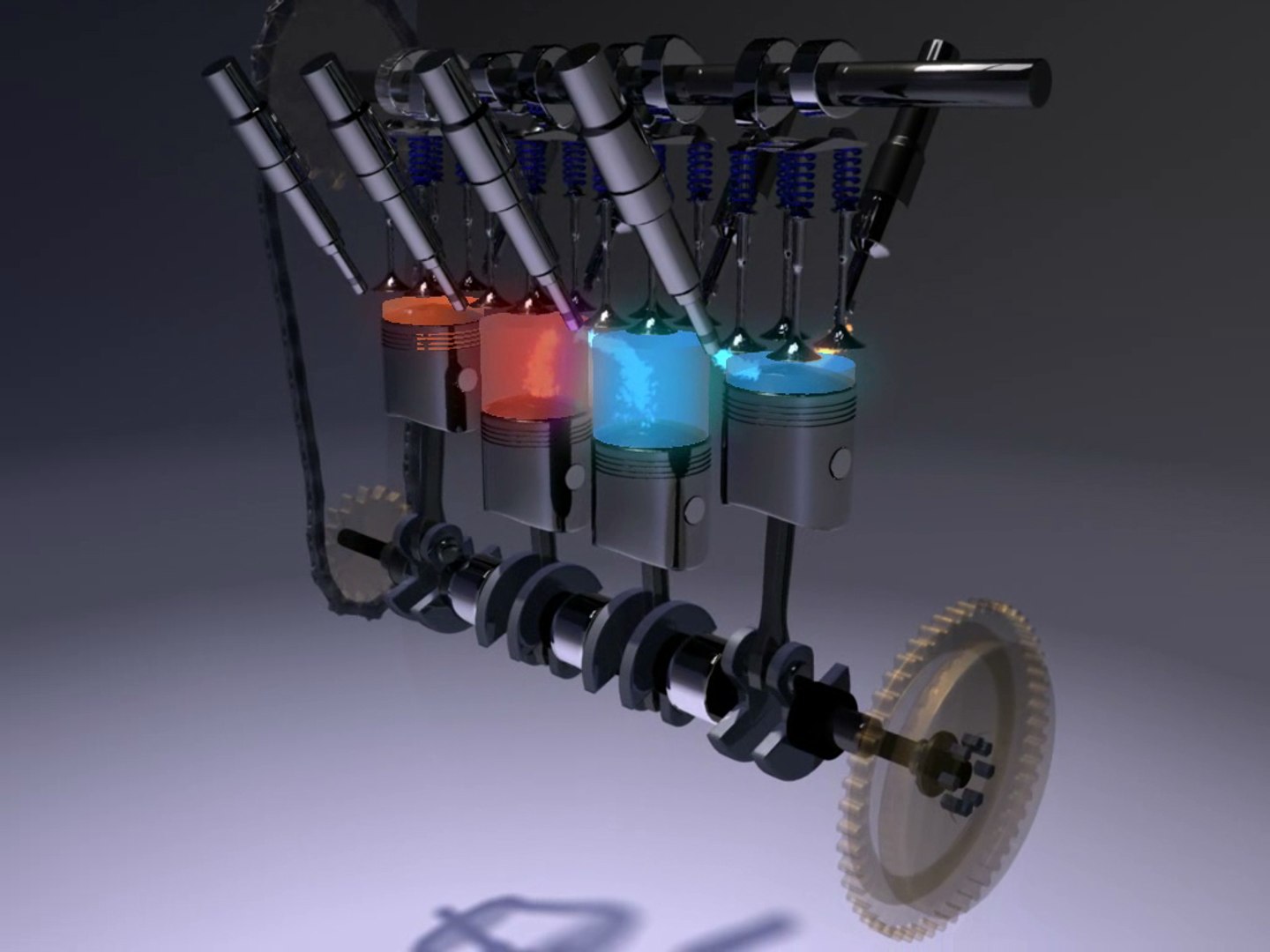 3D Engine Cylinder Combustion Model - TurboSquid 1393011