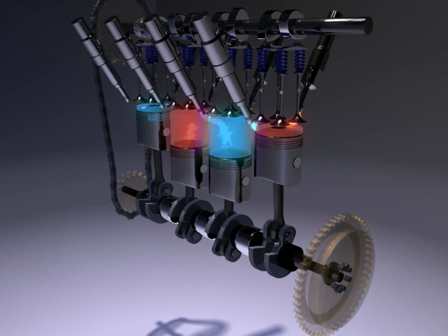 3D Engine Cylinder Combustion Model - TurboSquid 1393011
