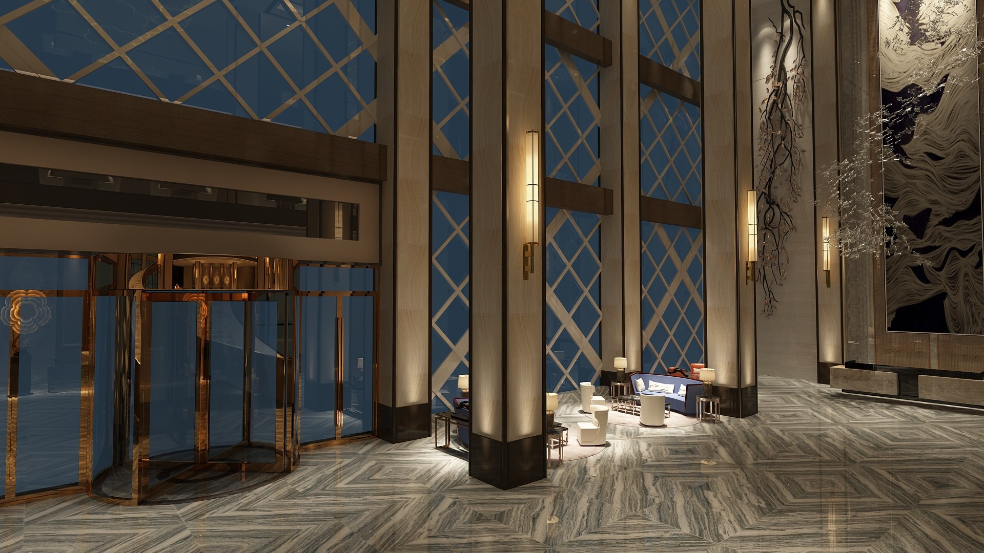The Hotel Lobby 9 3D Model - TurboSquid 2276990