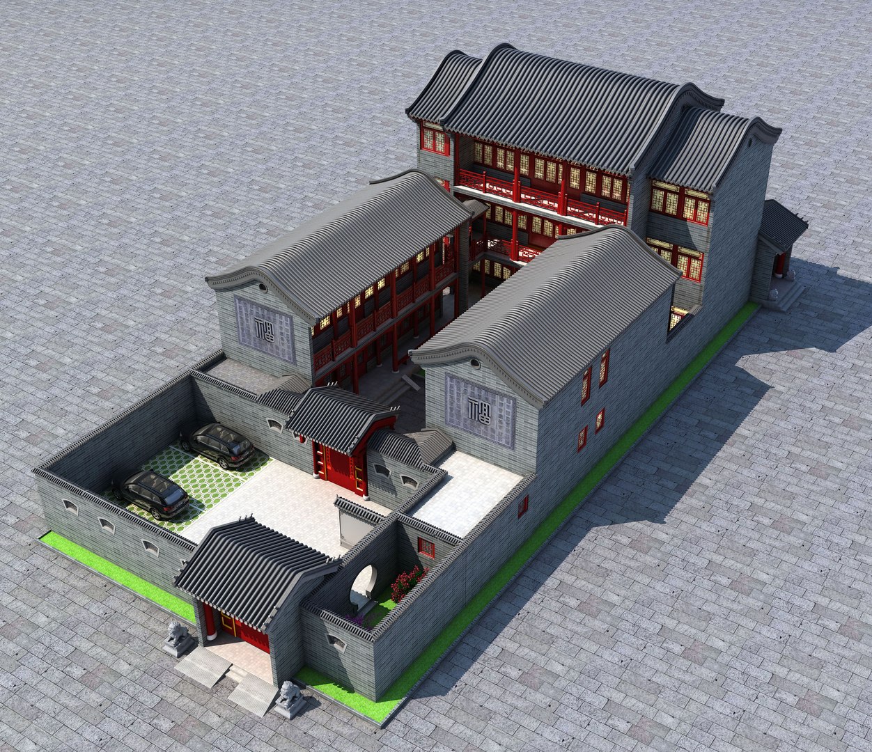 Siheyuan model3D模型 - TurboSquid 2066269