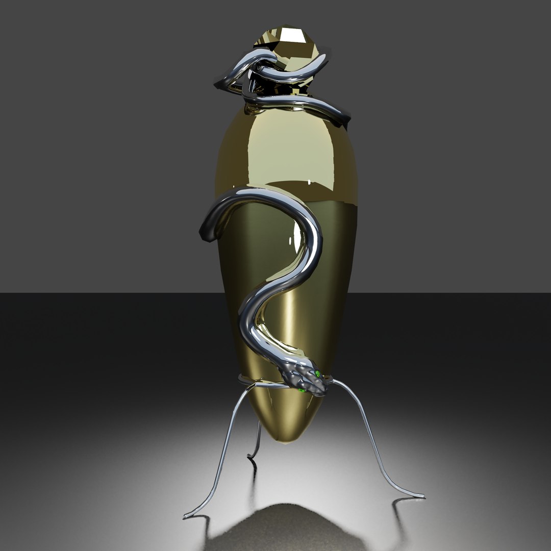 Snake Potion Bottle 3D Model - TurboSquid 1438223