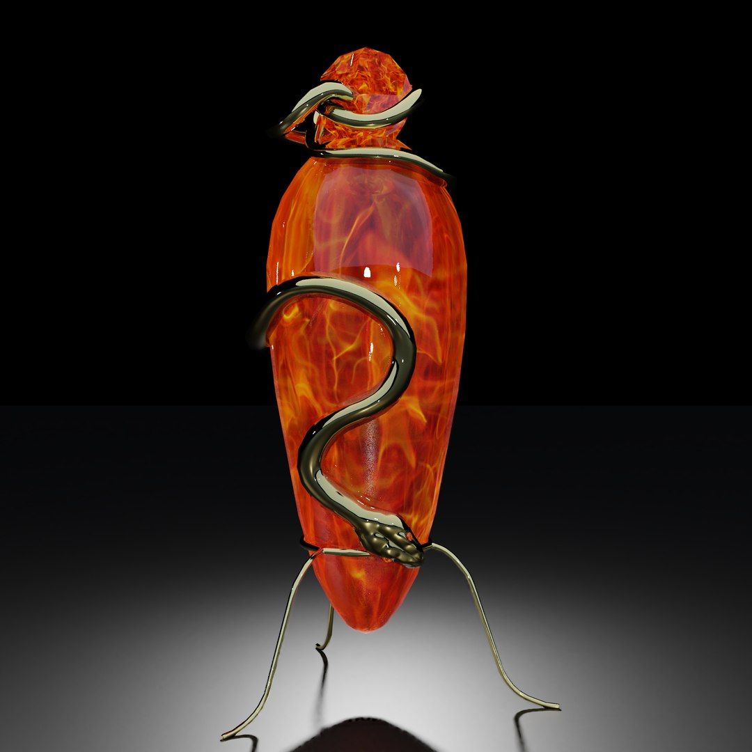 Snake Potion Bottle 3D Model - TurboSquid 1438223