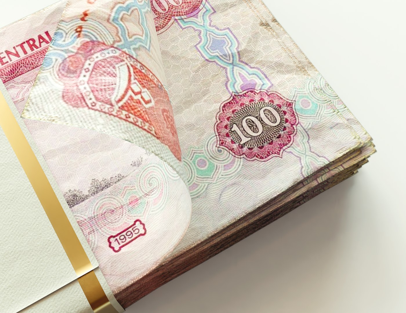 Cash Bundle DIRHAM 3D Model - TurboSquid 2147655