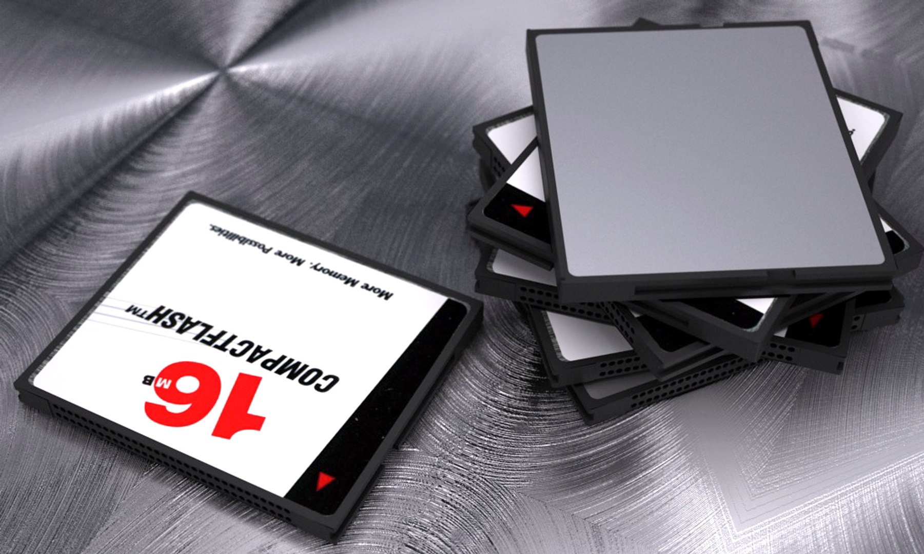 Compact Flash Cf Type-i 3d Model