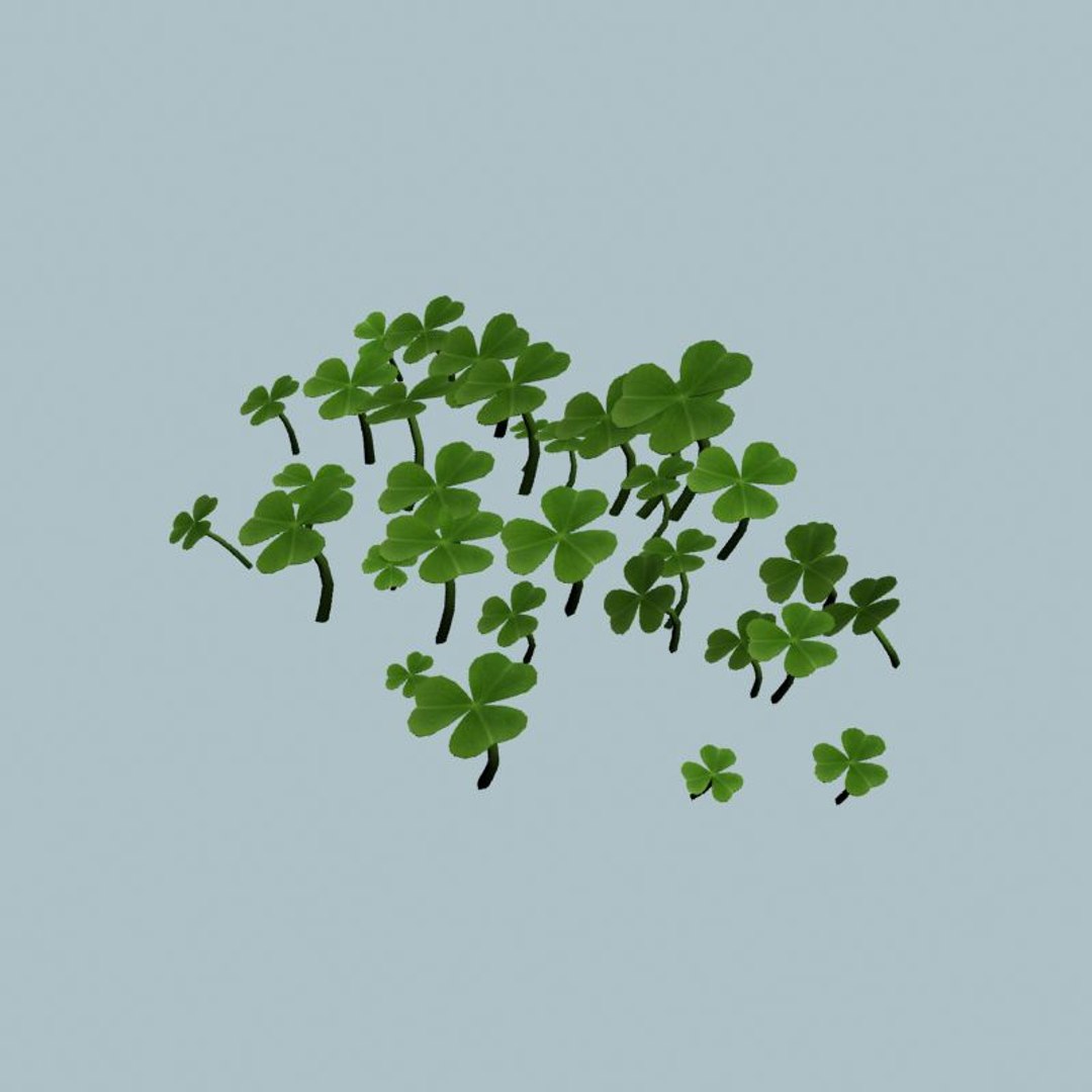 3dsmax Clover Field Leaf
