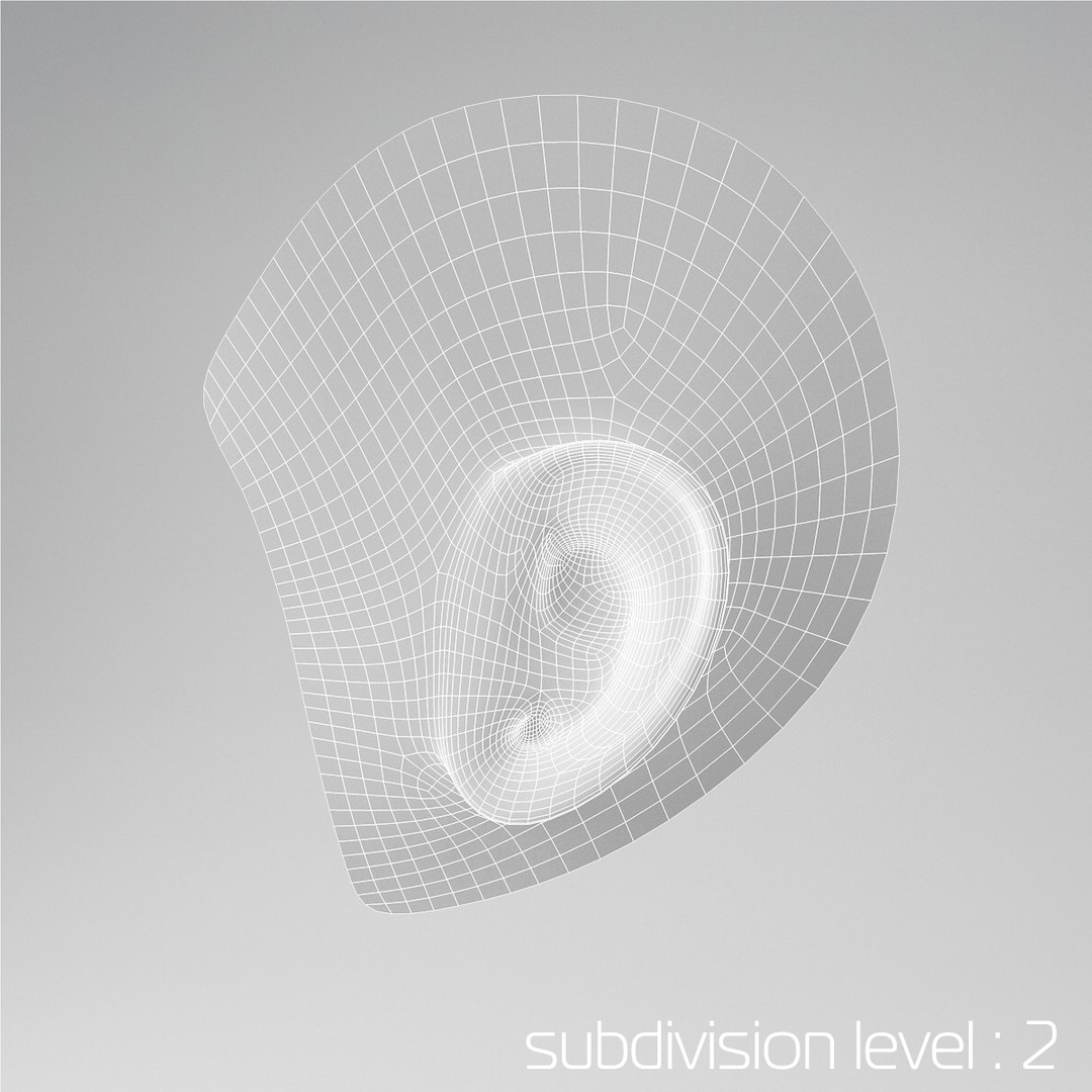 3d Model Of Ear Cartoon Toon