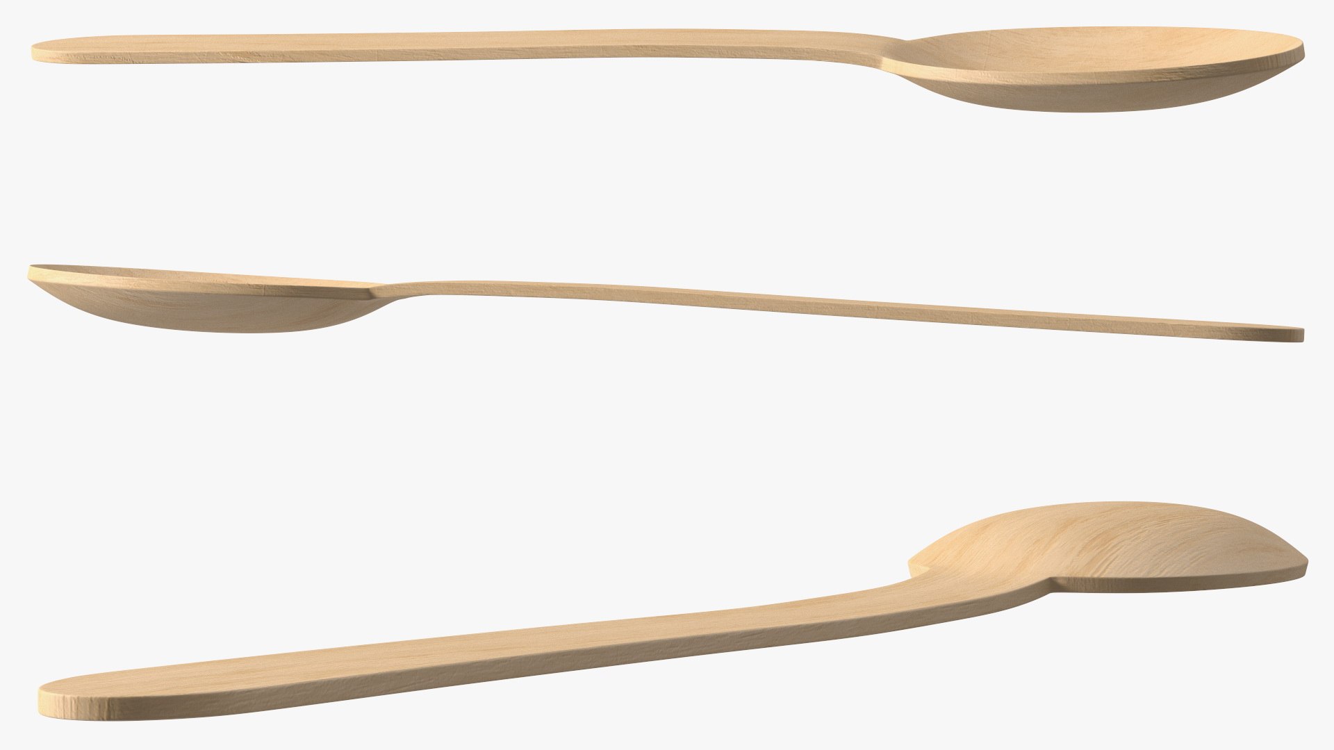 3D Disposable Wooden Spoon - TurboSquid 1957250