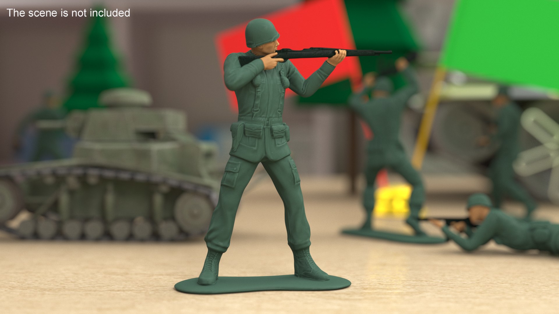 3D Miniature Toy Soldier Shooting Position - TurboSquid 2198731