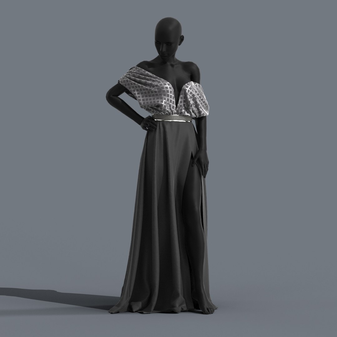 3D Model Female Dress - TurboSquid 1786527