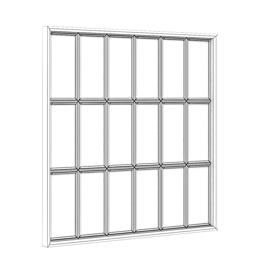 3d Model Openable Black Metal Window
