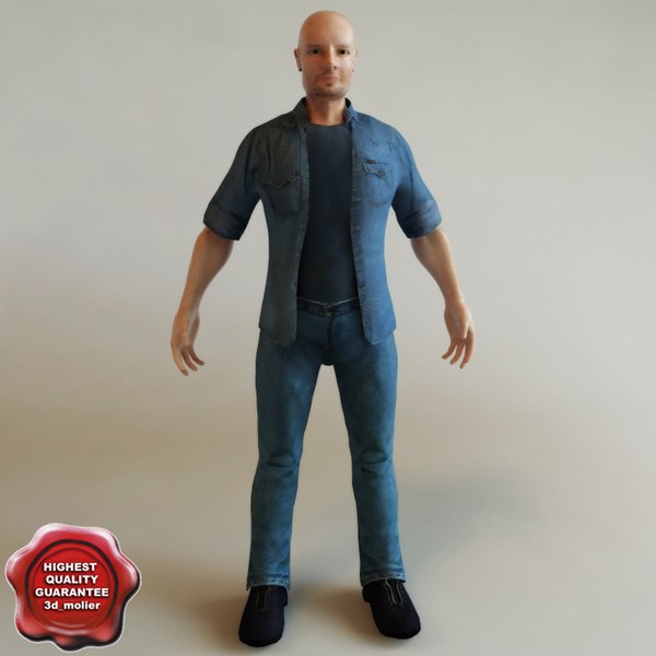 3d model realistic man