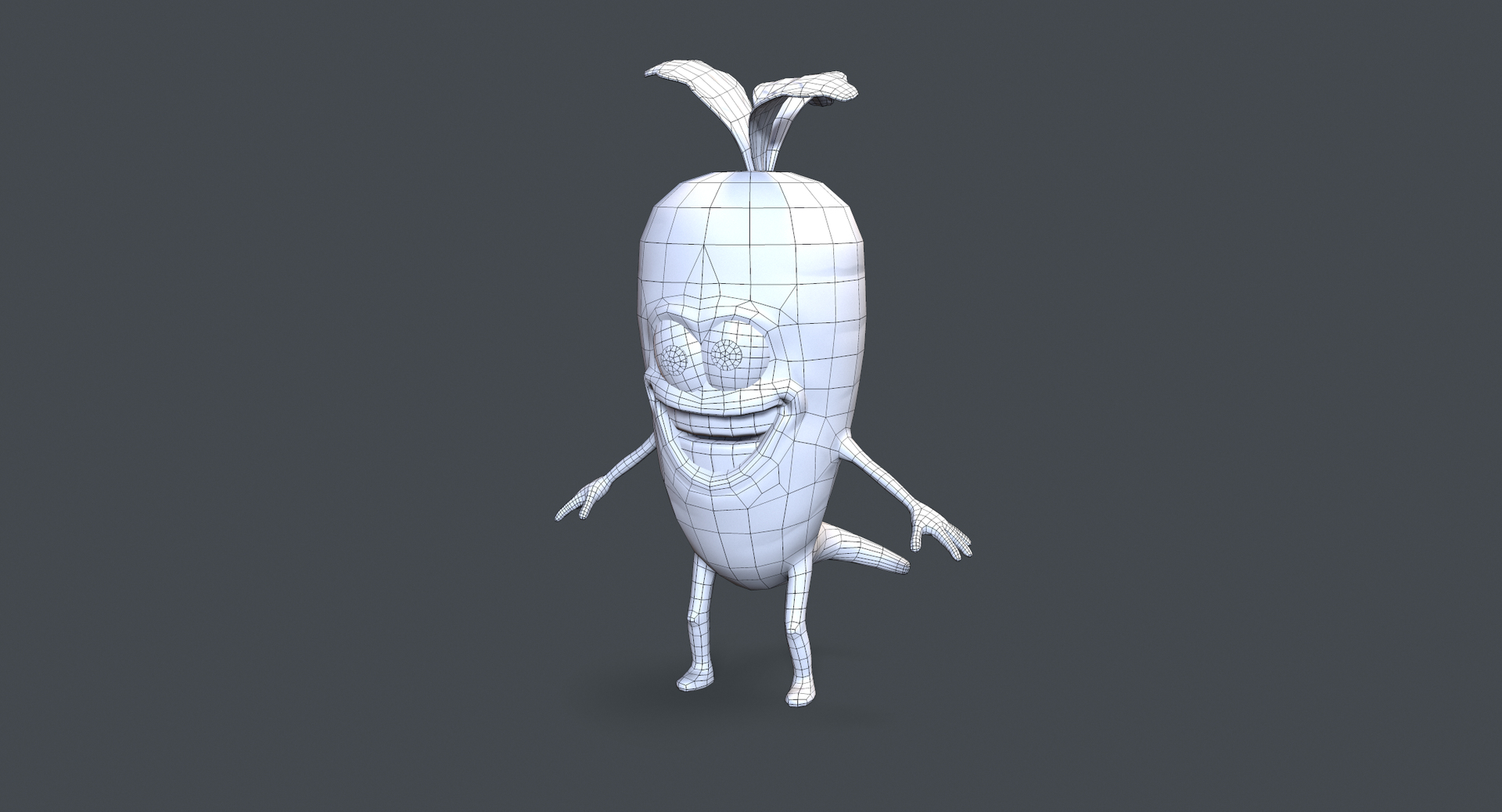 Ready Cartoon Mad Carrot 3D Model - TurboSquid 1449273