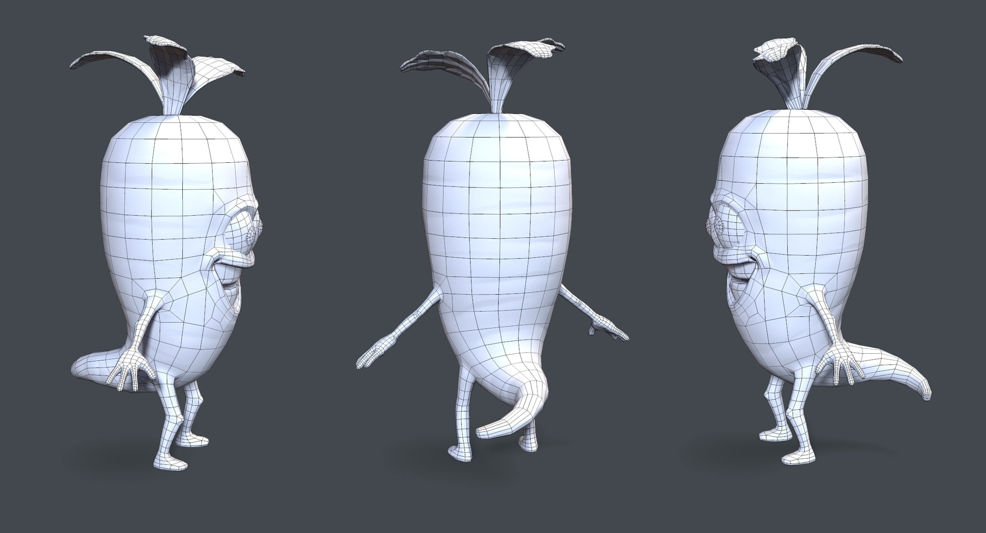 Ready Cartoon Mad Carrot 3D Model - TurboSquid 1449273