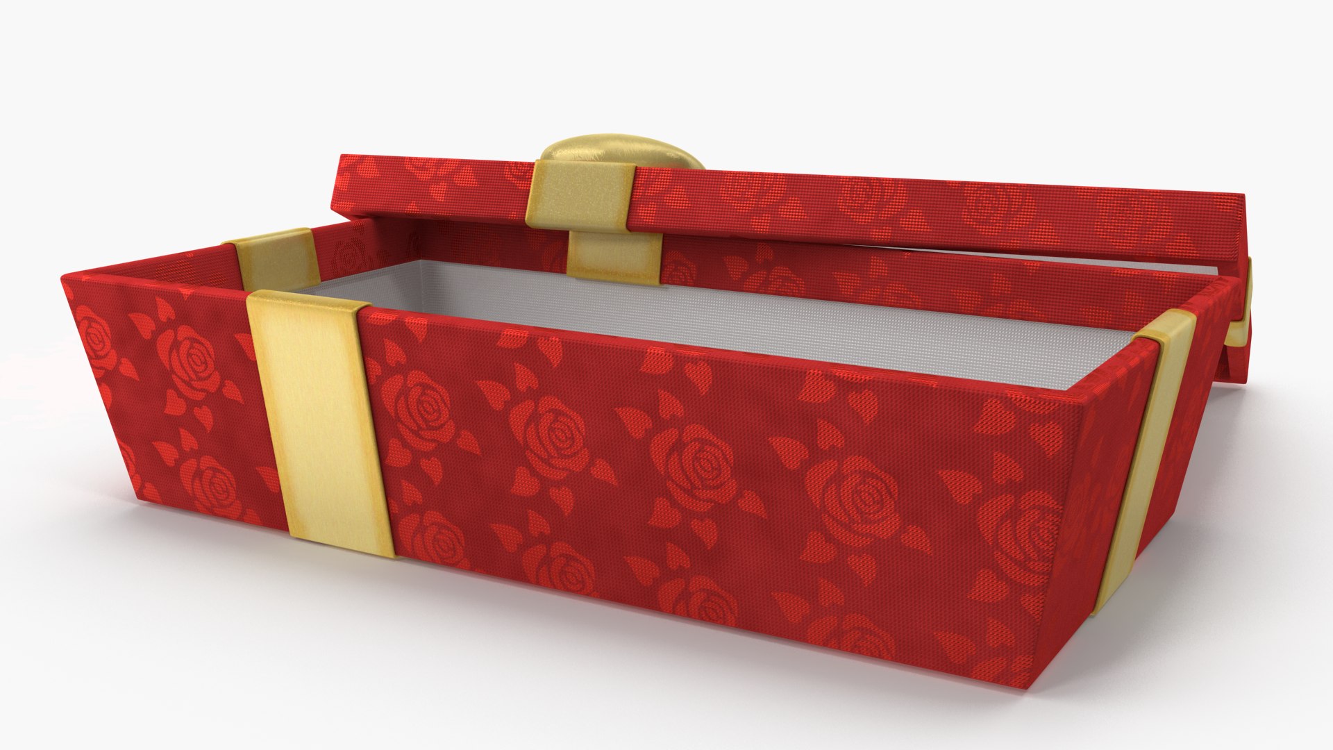 3D Gift Box Open Red model - TurboSquid 1791570