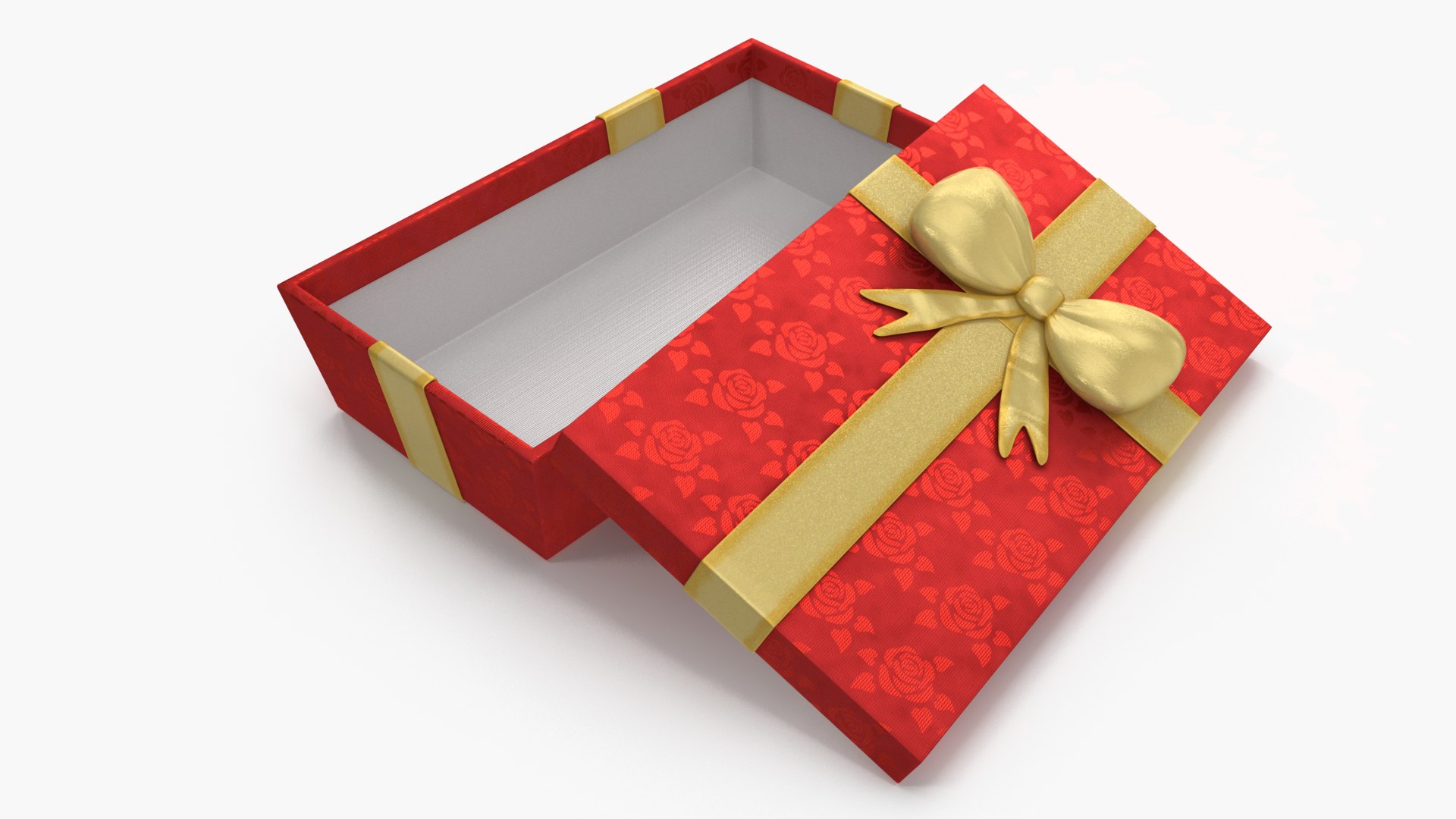 3d gift box open