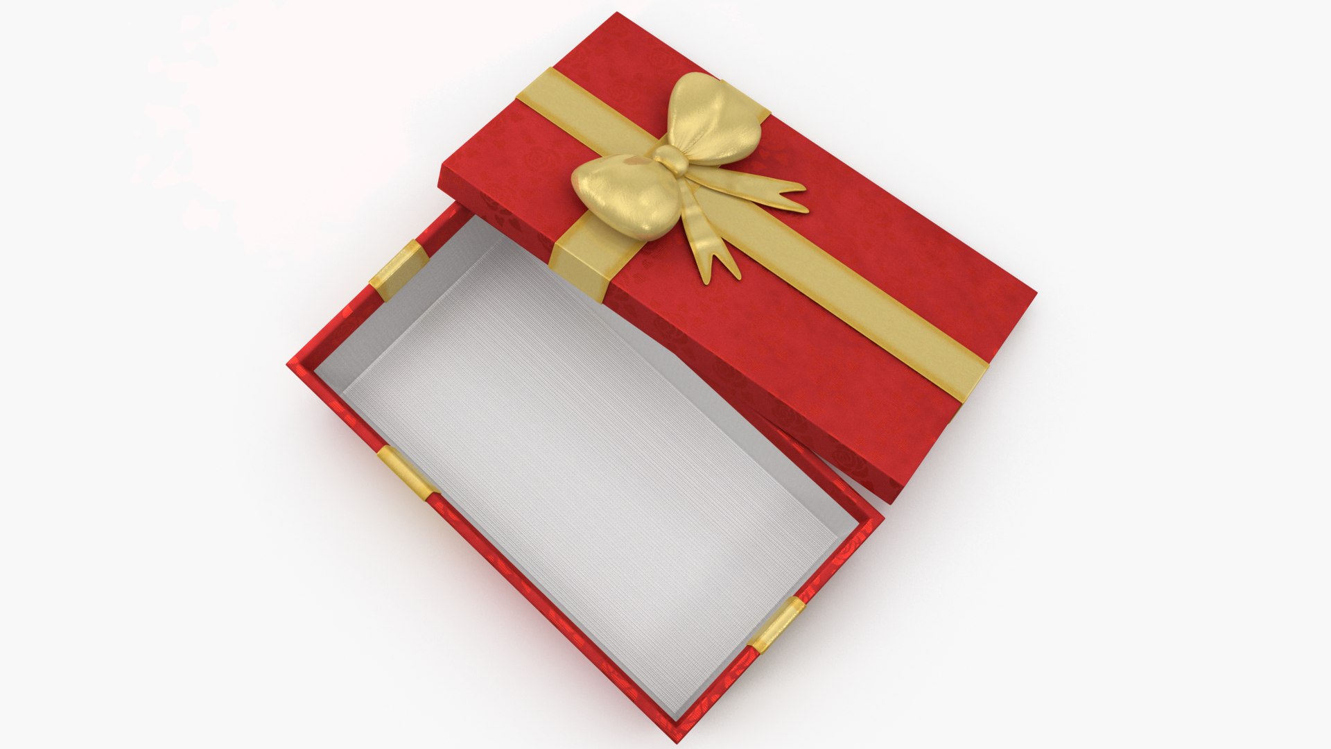 3D Gift Box Open Red model - TurboSquid 1791570