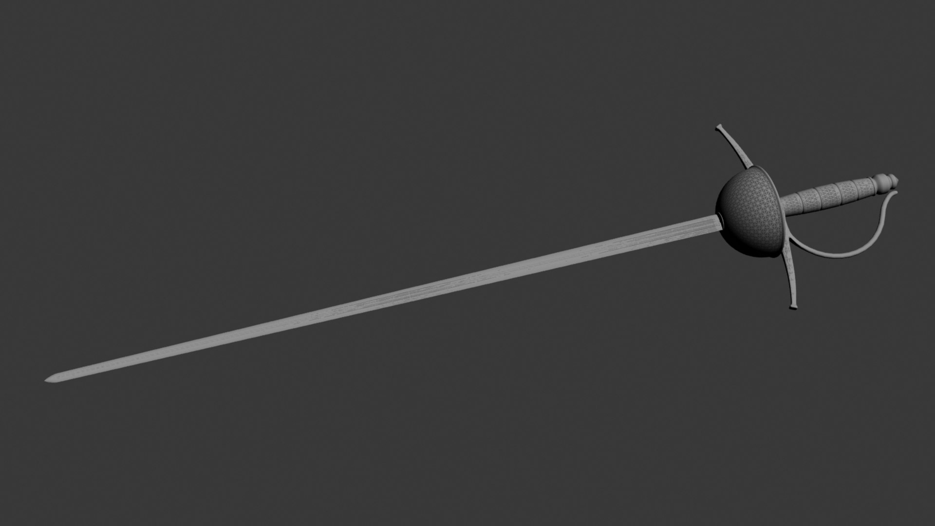 3d Model Rapier Purpleheart