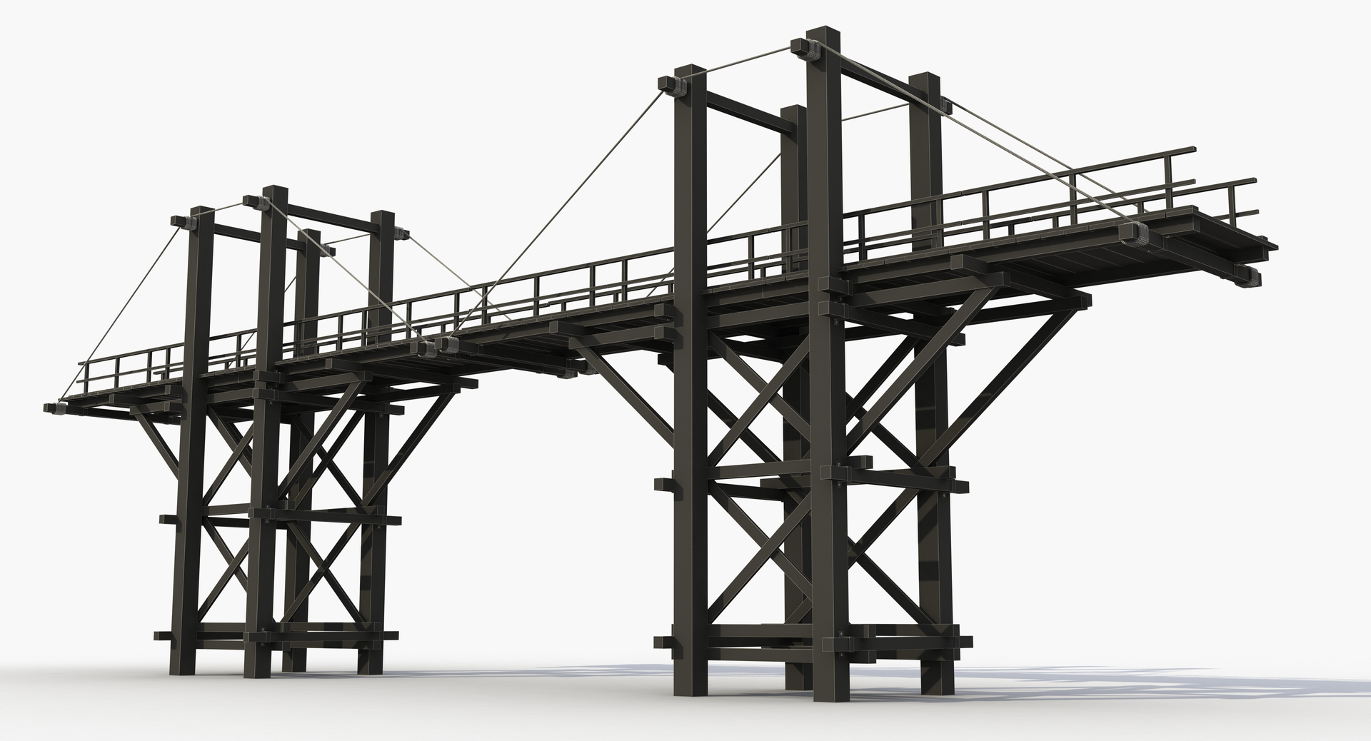 Wood wooden bridge 3D model - TurboSquid 1419832