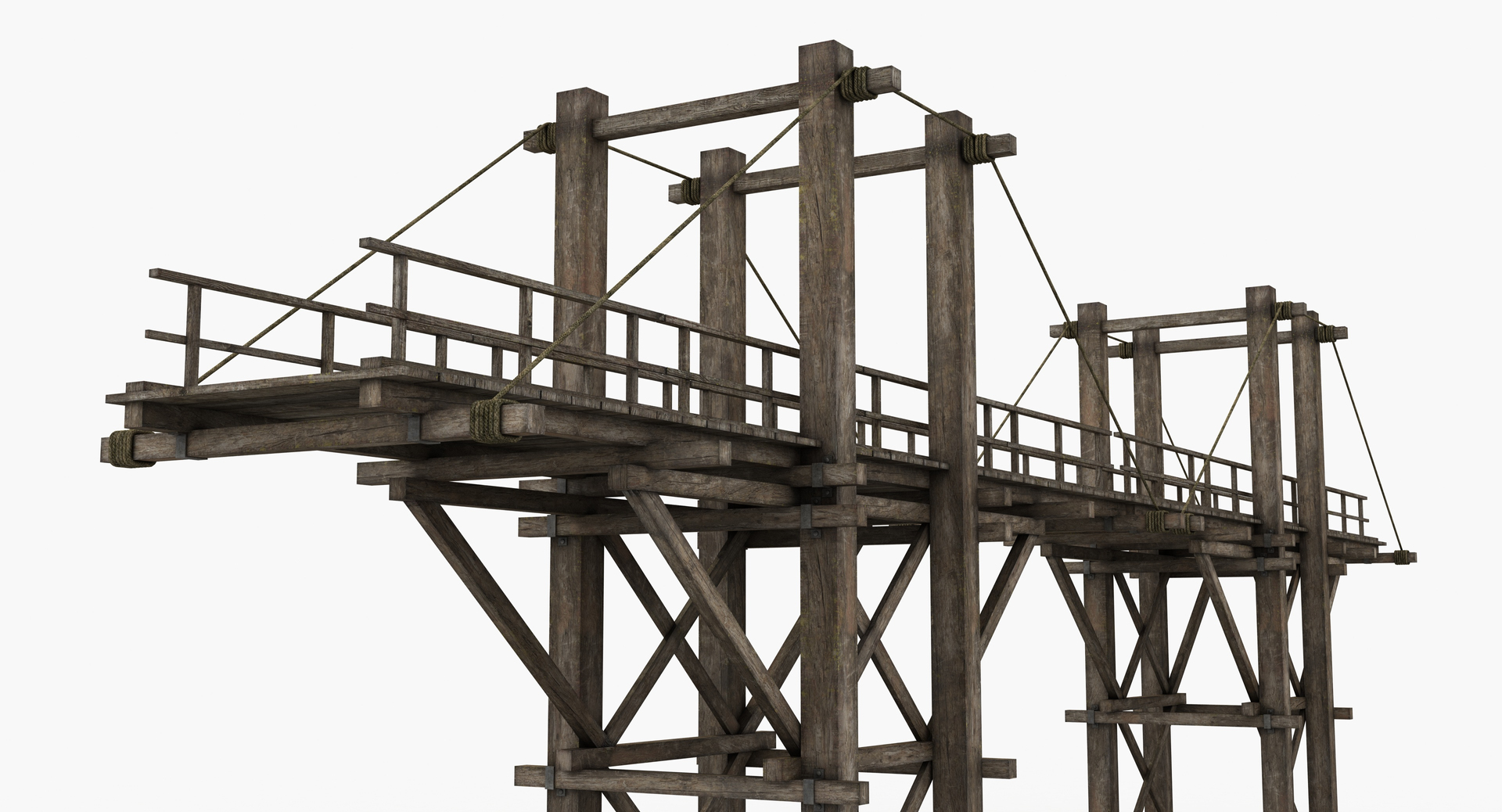 Wood wooden bridge 3D model - TurboSquid 1419832
