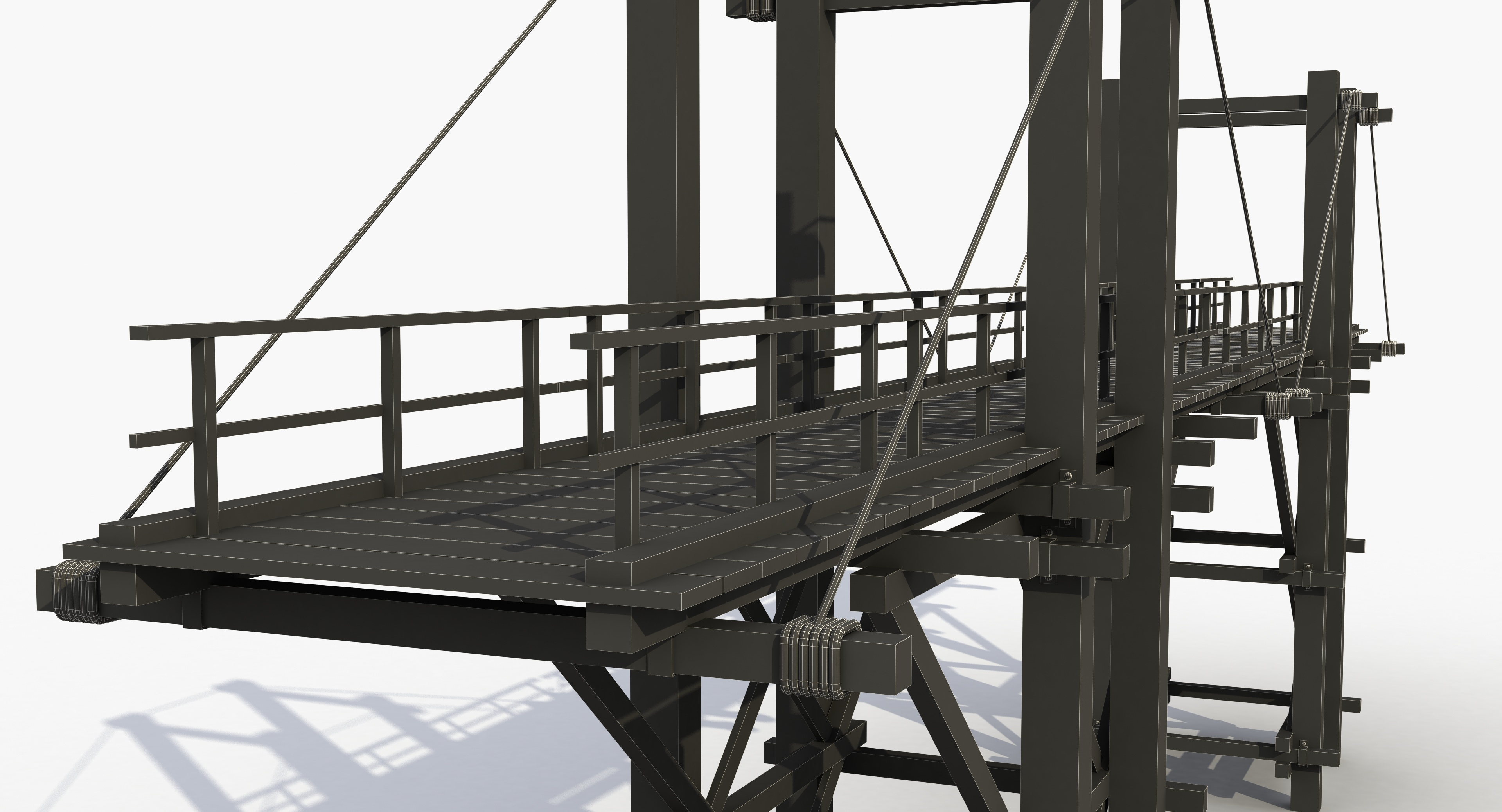 Wood wooden bridge 3D model - TurboSquid 1419832