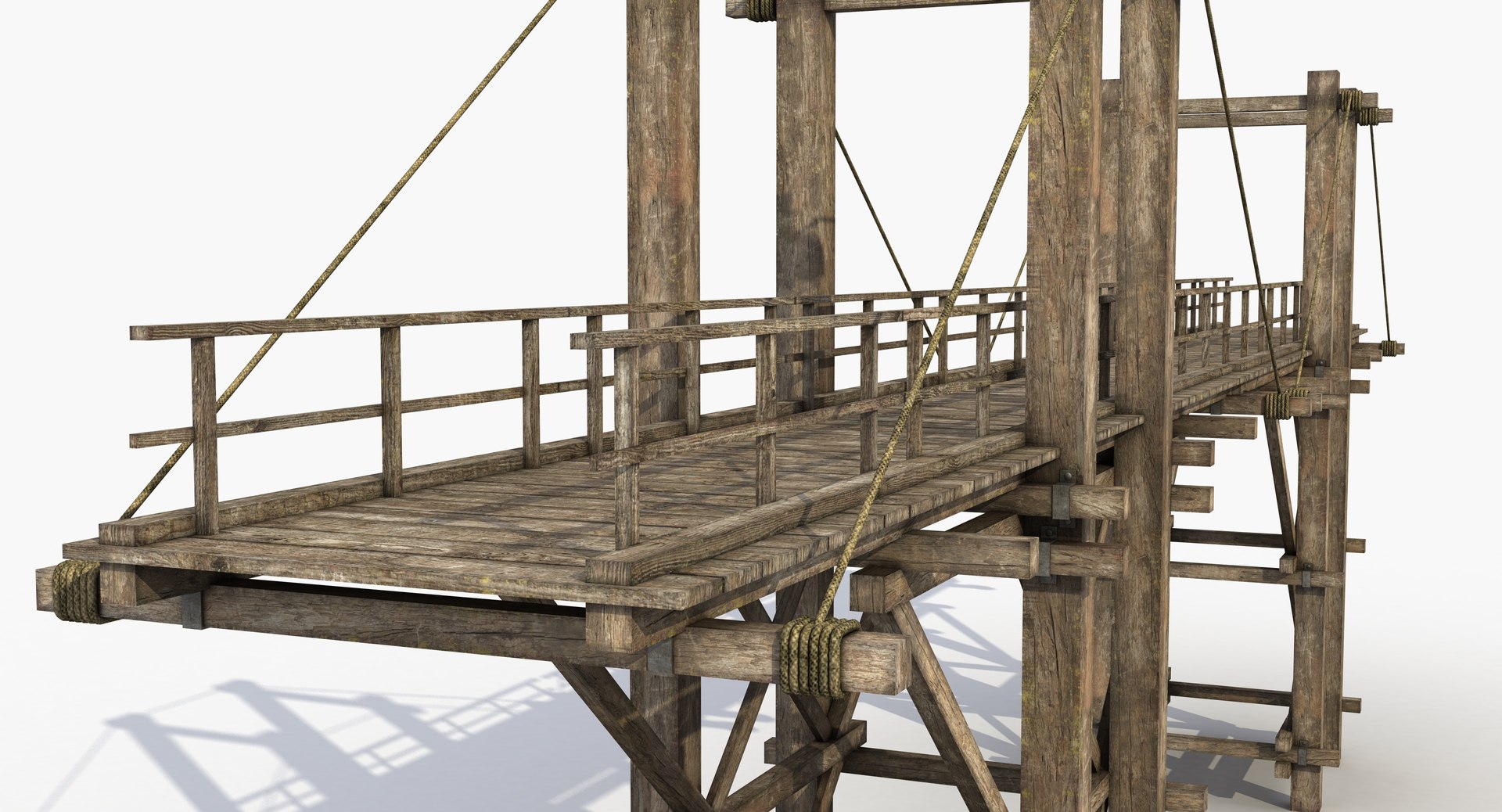 Wood Wooden Bridge 3D Model - TurboSquid 1419832