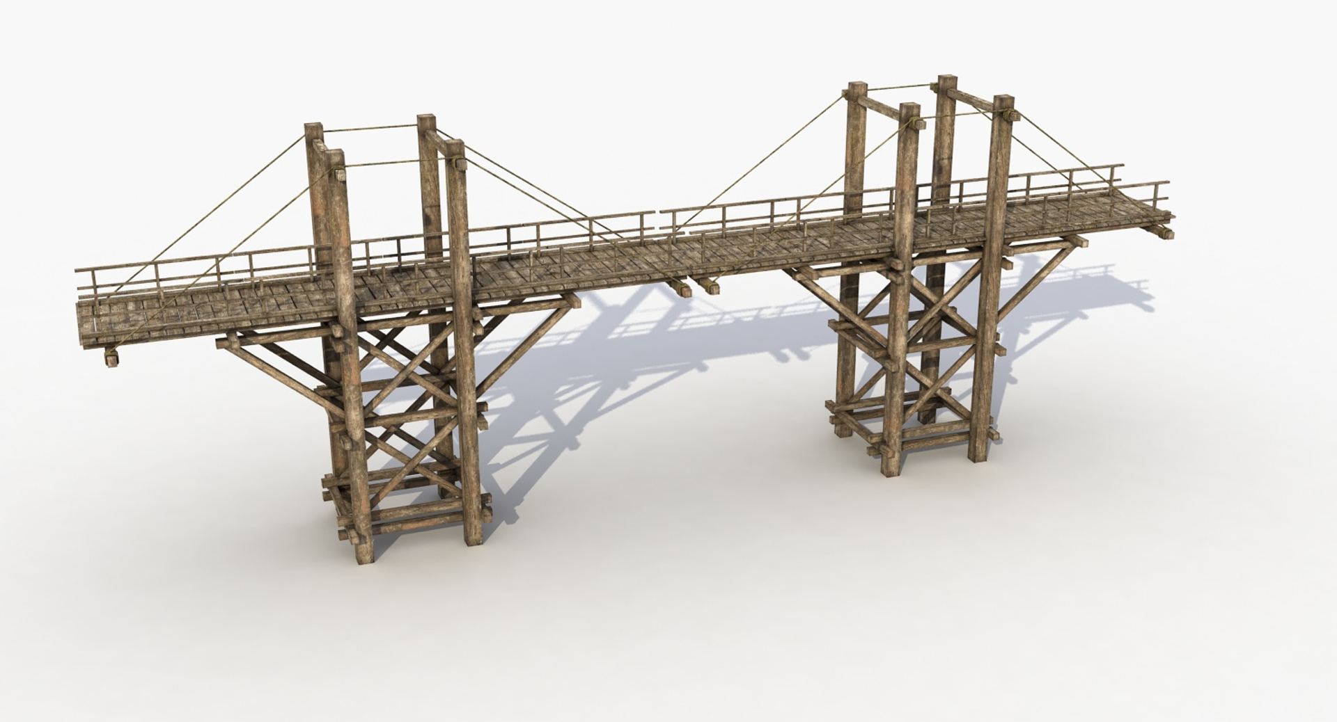 Wood Wooden Bridge 3D Model - TurboSquid 1419832