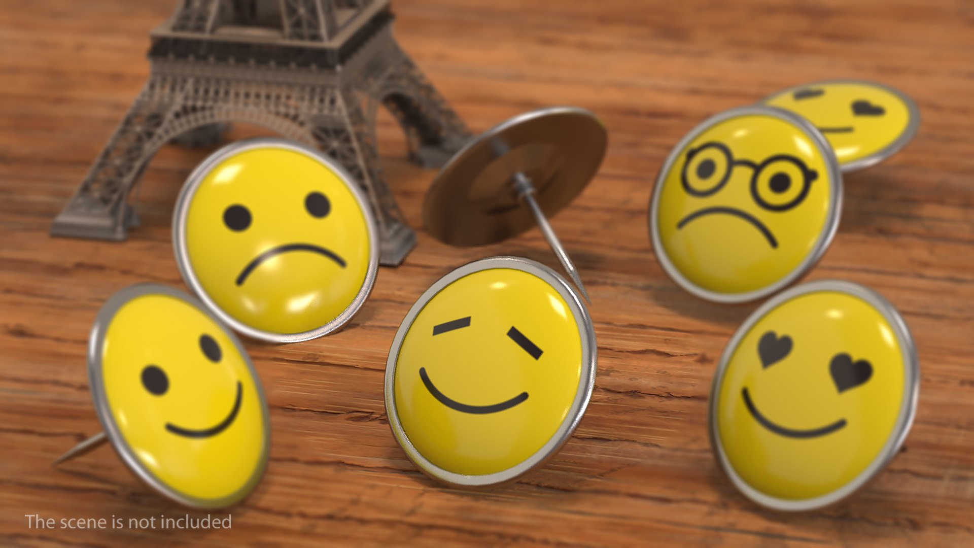 Pacified Face Push Pin 3D - TurboSquid 1425077