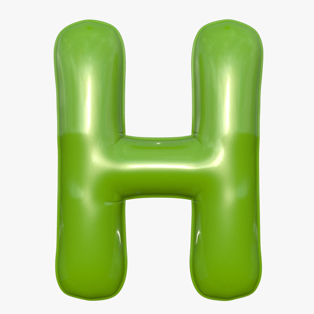 Foil balloon letter h 3D model - TurboSquid 1256440