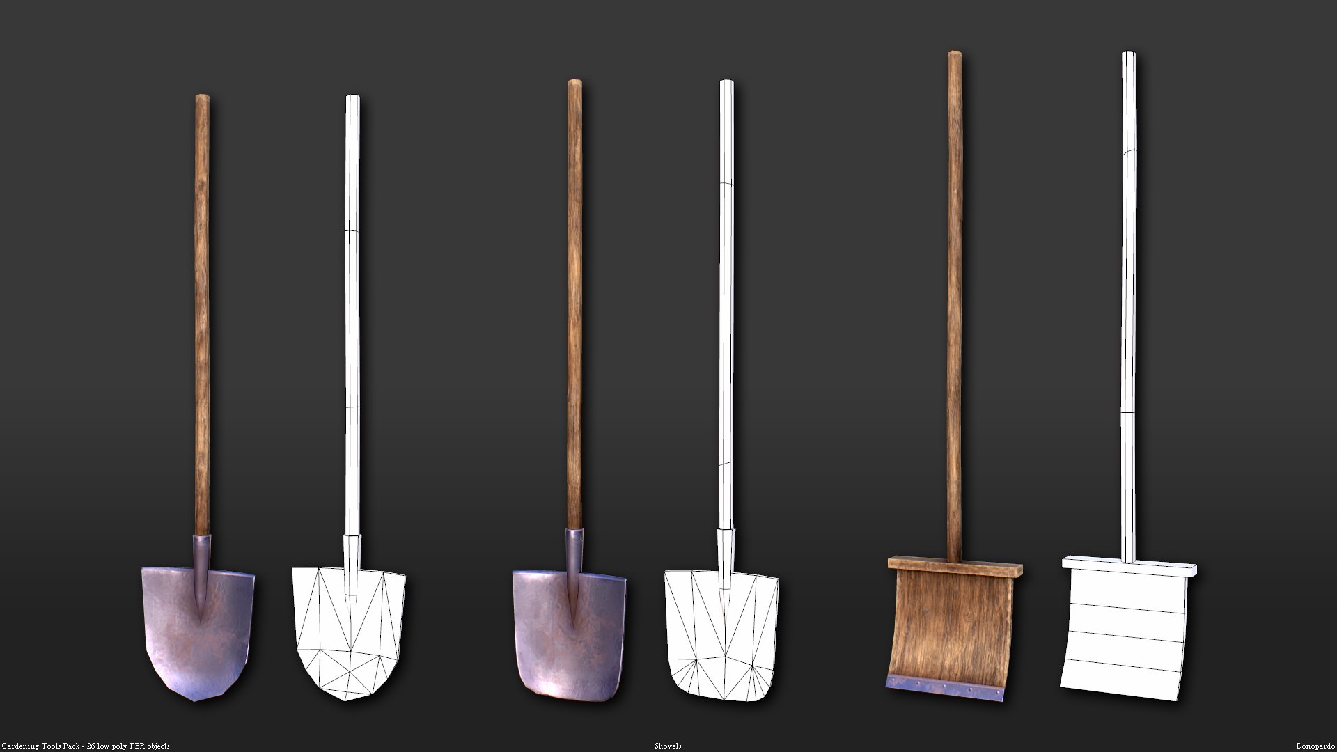 Free Shovels Rakes Brooms Axes Hammers Knives Saws - 26 PBR Objects Model - TurboSquid 1773842