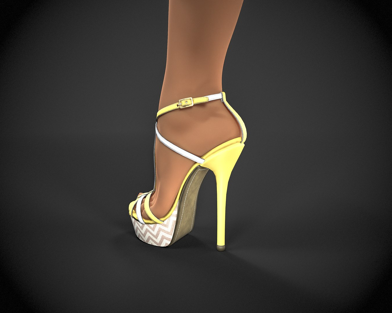 3D Stilettos High Heel Platform Shoes - TurboSquid 2078912