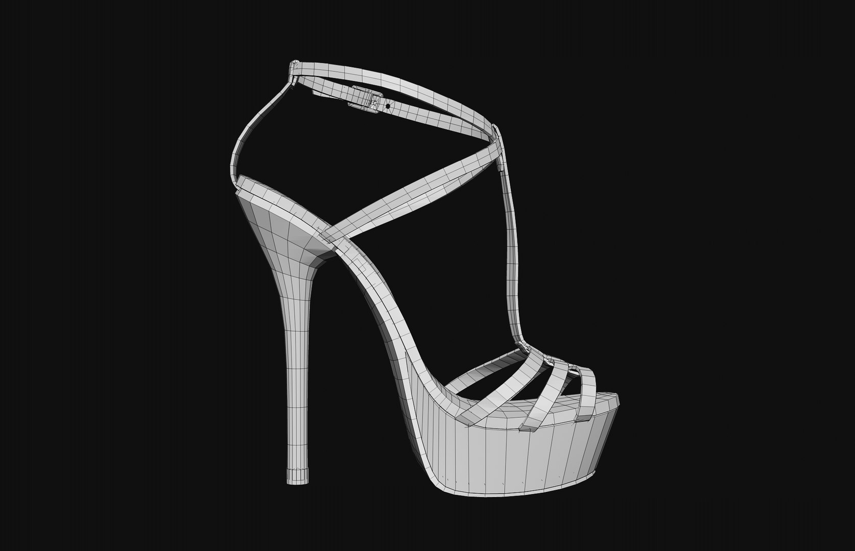 3D Stilettos High Heel Platform Shoes - TurboSquid 2078912